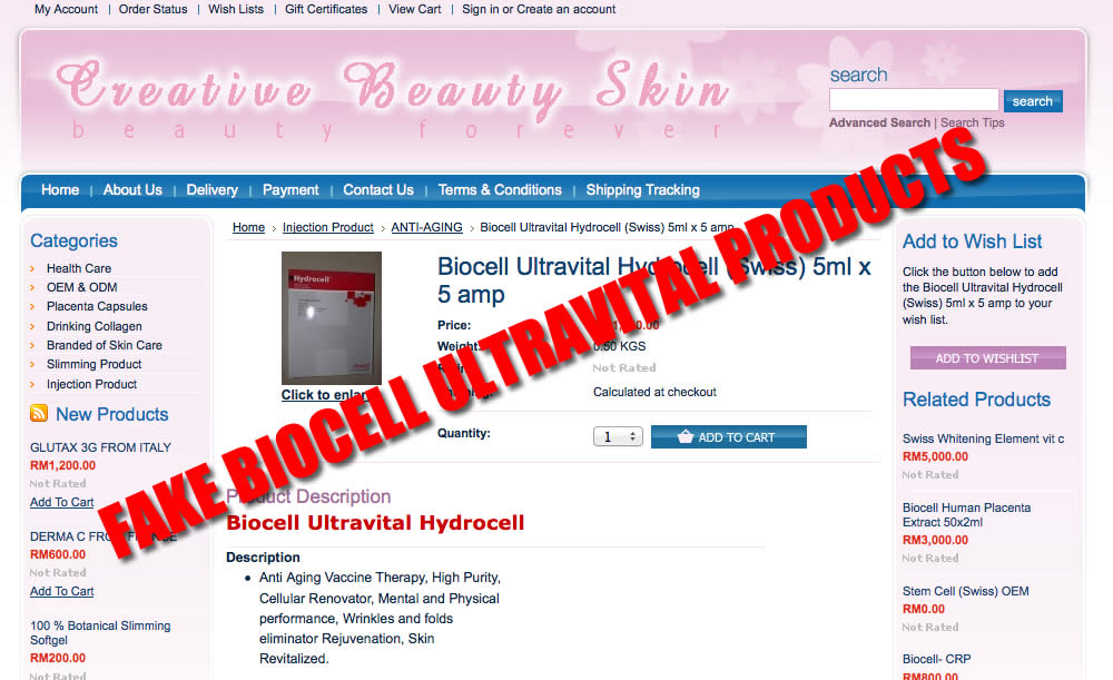 Fake Biocell Ultravital Products - Biocell Ultravital Hydrocell & AHA2 ...