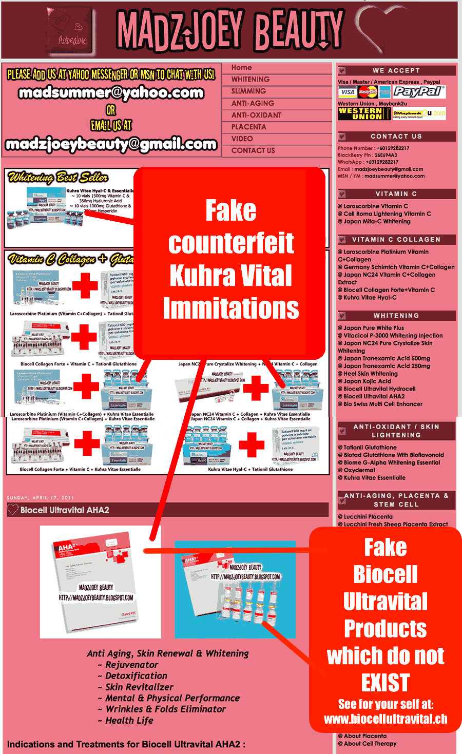 Fake Biocell Ultravital Products - Biocell Ultravital Hydrocell & AHA2 ...