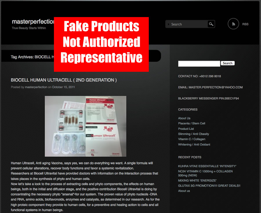 Fake Biocell Ultravital Products - Biocell Ultravital Hydrocell & AHA2 ...